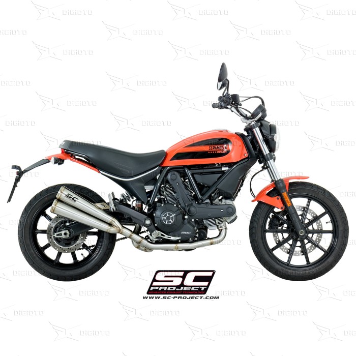 SC Project Twin Conic 70'S Fullsystem Ducati Scrambler 400 2016 -2019